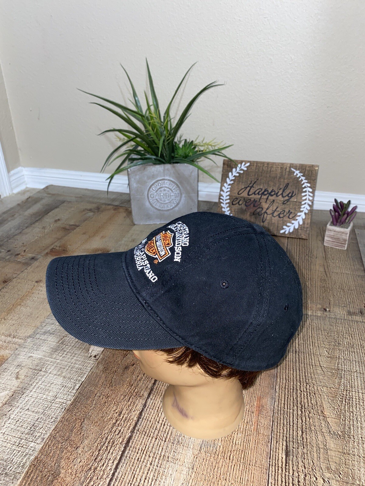 Harley Davidson Motorcycles Strap Back Hat Black San… - Gem