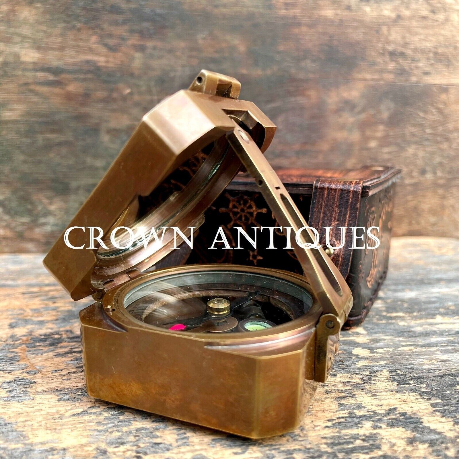 Remarkable Brass 1917Brunton Antique Kelvin & Hughes Compass With Case ...