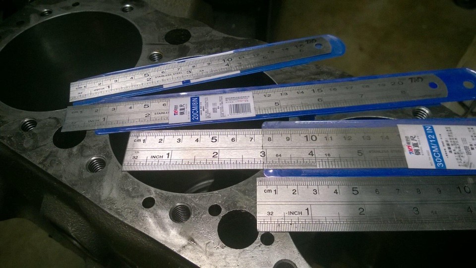 Stainless Steel Ruler Metal Straight Edge Measuring Tool Set Of 46/8/12 ...