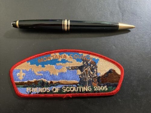Montana Council Boy Scouts CSP FOS Lewis & Clark 2005 patch Border RED ...