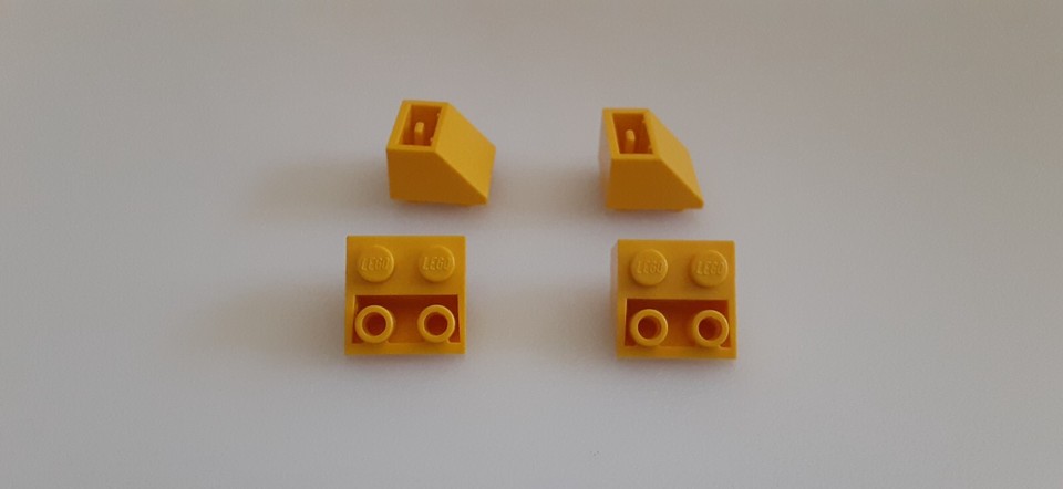 Lego Parts-Slope, Inverted-45 2x2 (#3660) - Yellow - (4) | eBay
