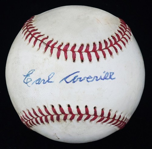 RARE Earl Averill Single Signed Official American League MacPhail ...