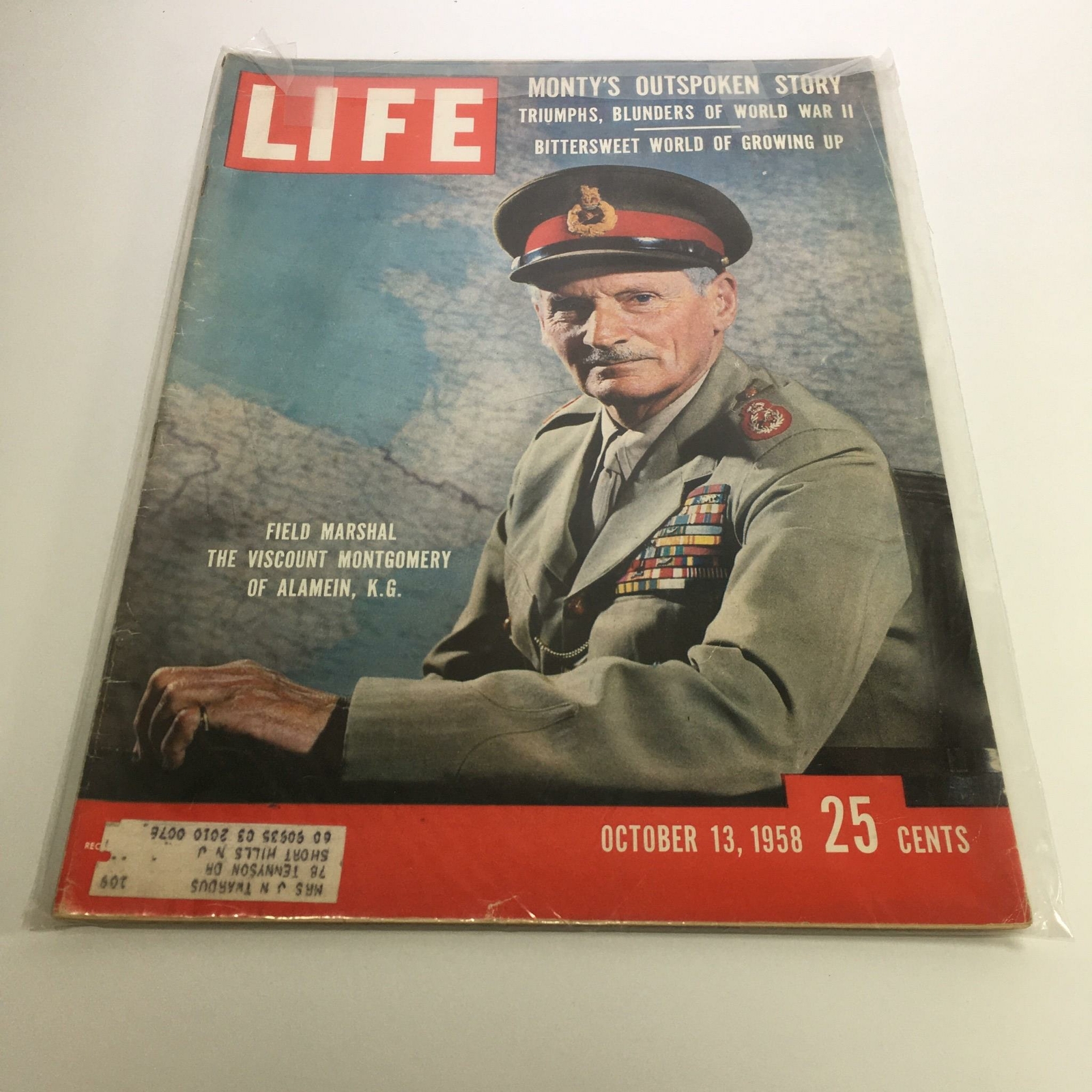 Life Magazine October 13 1958 Field Marshal The Viscount Montgomer of ...
