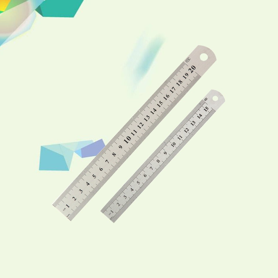 2pcs Machinist Engineer Ruler Set Stainless Steel Metal Rulers 12 Inch ...