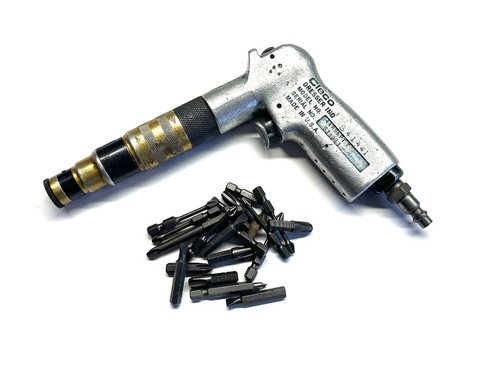 Cleco Mini Pistol Grip 1/4" Screw Gun 44RSAPT7 W/ 25 Apex Bits Aircraft ...
