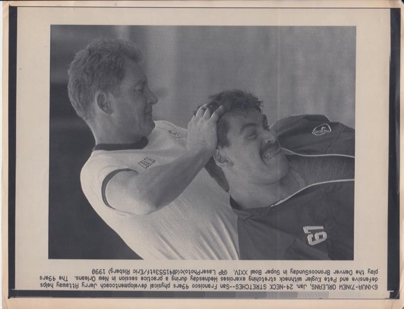 SF49ers physical development coach Jerry Attaway 1/24/90- Press Photo ...