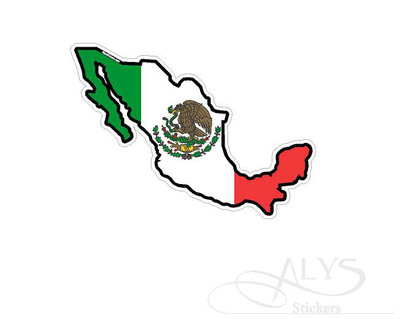MEXICO map flag Decals & Stickers | eBay