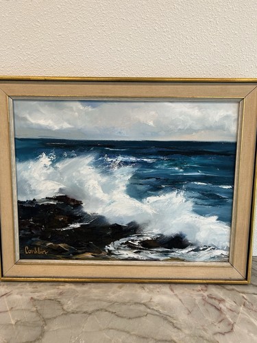 Fine Art- Pil Soon Conklin (1924-1977) “Surf & Sea” Oil On Canvas | eBay