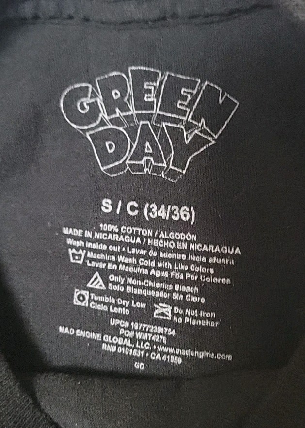 GREEN DAY DOOKIE ALBUM T SHIRT Sz Small | eBay