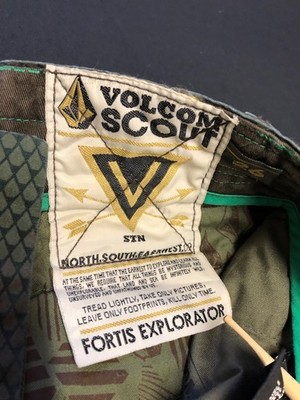 NEW PREMIUM VOLCOM SCOUT CARGO SHORTS GREEN CAMO FORTIS EXPLORATOR ...