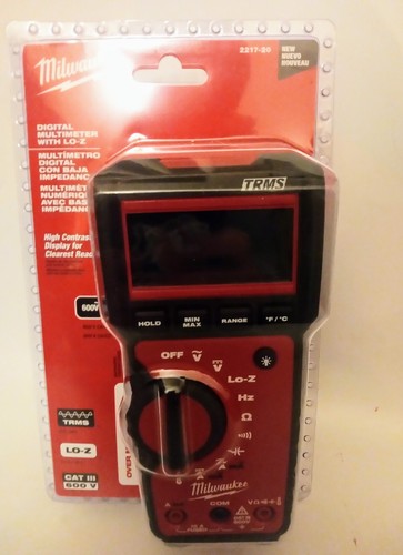 Milwaukee Digital Multimeter with LO_Z Model# 221720_Red/Blck_NEW IN ...