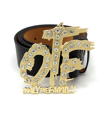Hip Hop Style Collection Gold PT OTF Only The Family Buckle & Leather ...