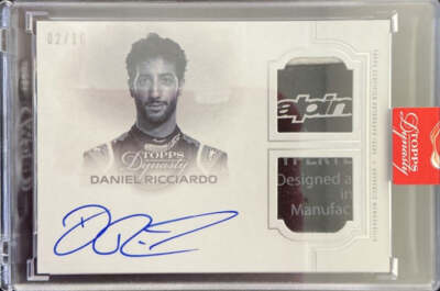 /10 Daniel Ricciardo #SDA-DR - Dual Relic Auto - 2020 Topps Dynasty F1 ...