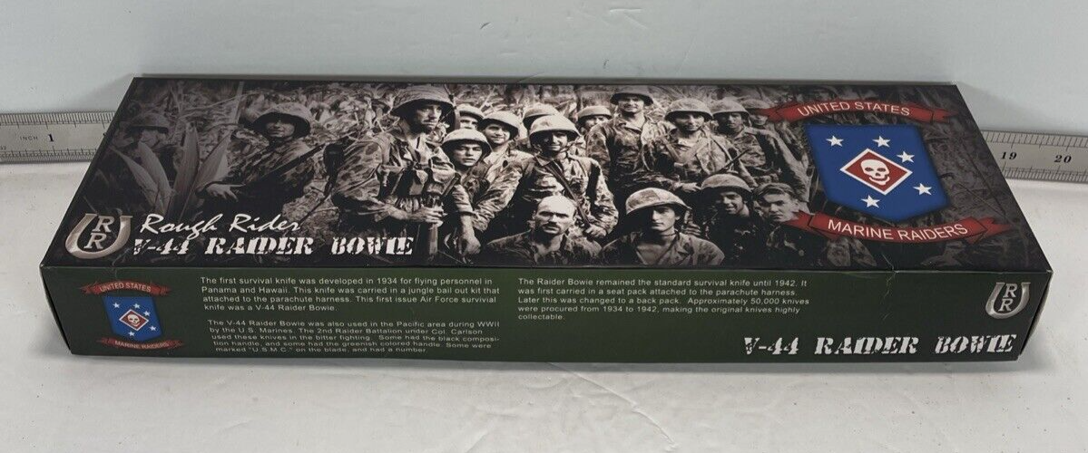 Rough Rider Knives V-44 Raider Bowie Knife Replica United States Marine ...