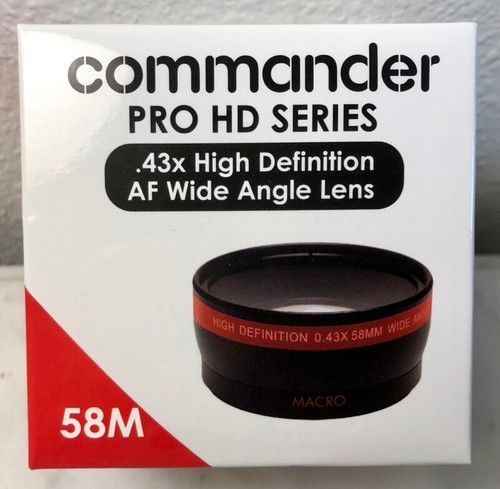 Commander Pro HD Series 58mm .43x High Definition AF Wide Angle Lens ...