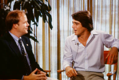 Tony Danza being interviewed in PIPs 1980s TV Historic Old Photo | eBay ...