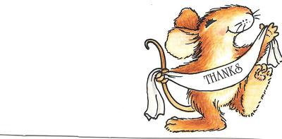 Miniature Mouse Thank You Thanks Note Cards - Set of 4 | eBay