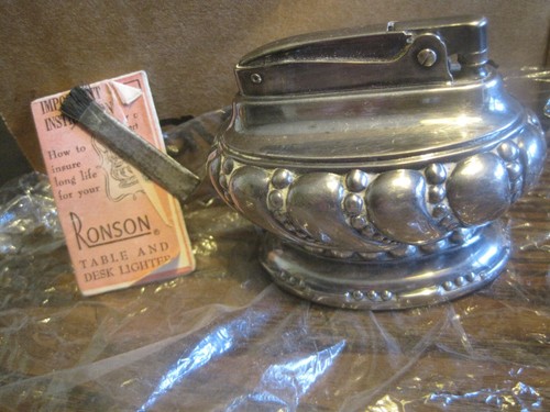 VTG Ronson Crown Table Lighter With Brush And Instructions | eBay