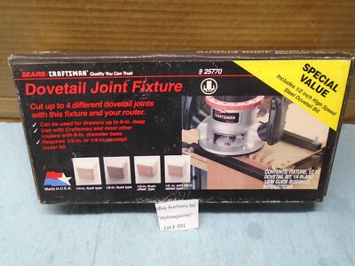 Craftsman USA 9-25770 Dovetail Joint Fixture for Router NOS w/ Bit ...