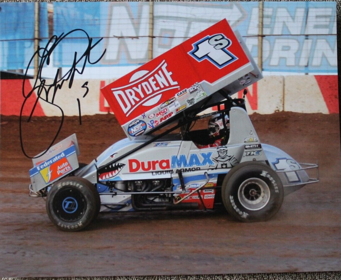 LOGAN SCHUCHART-DRYDENE DURA- SHARK #1S @ LINCOLN-AUTOGRAPHED 8" X 10 ...