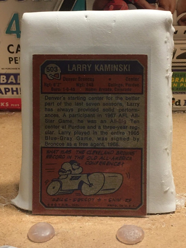 1973 Topps Football #503 Larry Kaminski Denver Broncos | eBay