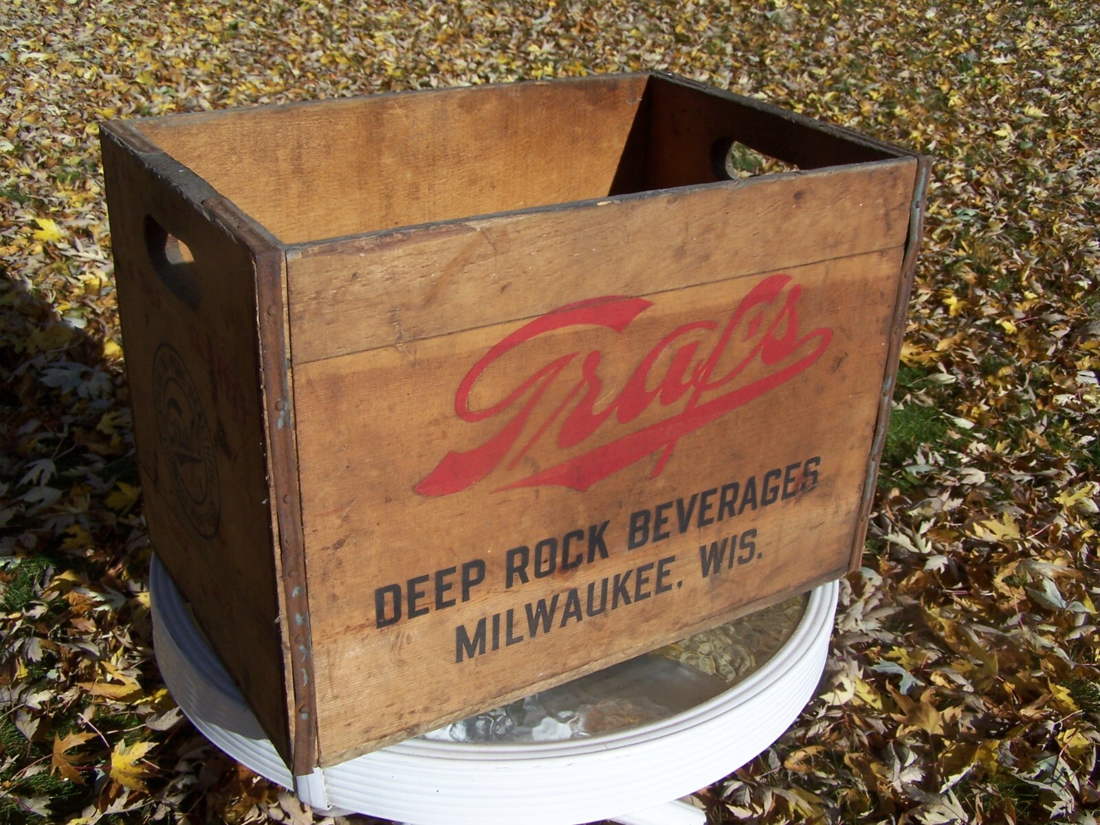 Vintage Graf's Deep Rock Beverage Wooden Crate Box, Milwaukee, WI. | eBay