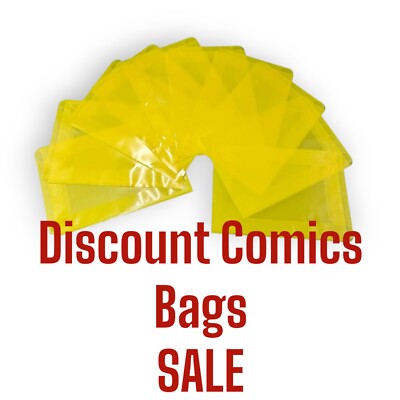 10 Pack Yellow Comic Book Window Bag For Signature Standard Size | eBay