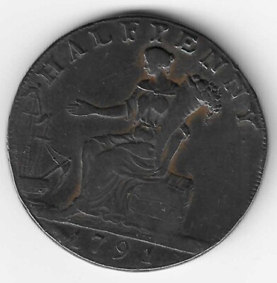 1791 Token Warwickshire Half Penny 1/2d British Coin Shakespeare | eBay
