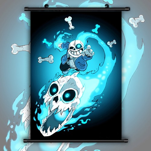 Undertale Sans HD Print Anime Wall Poster Scroll Room Decor | eBay