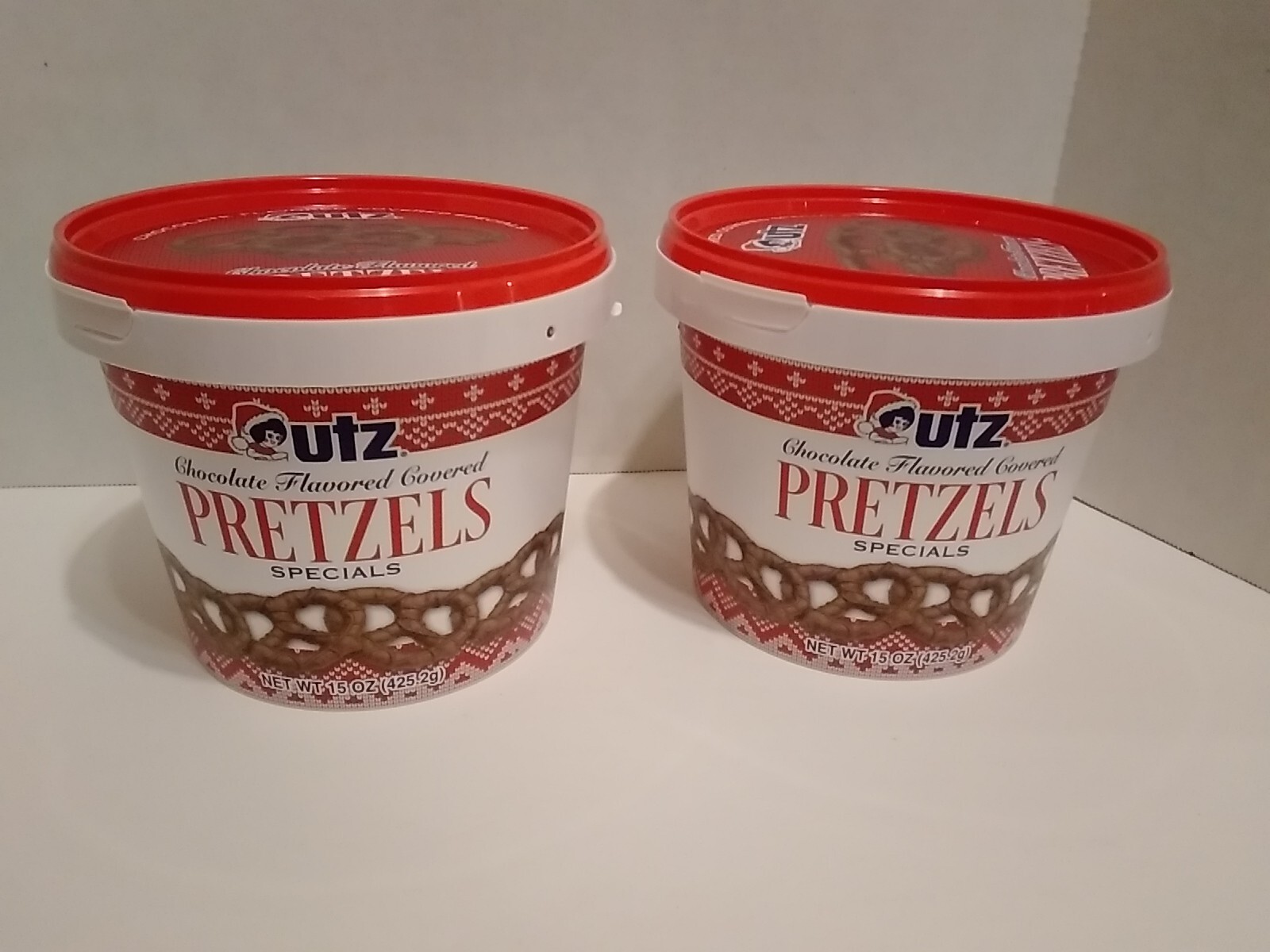 Utz Chocolate Flavored Covered Pretzels Set of 2 Each 15 Oz In Plastic ...