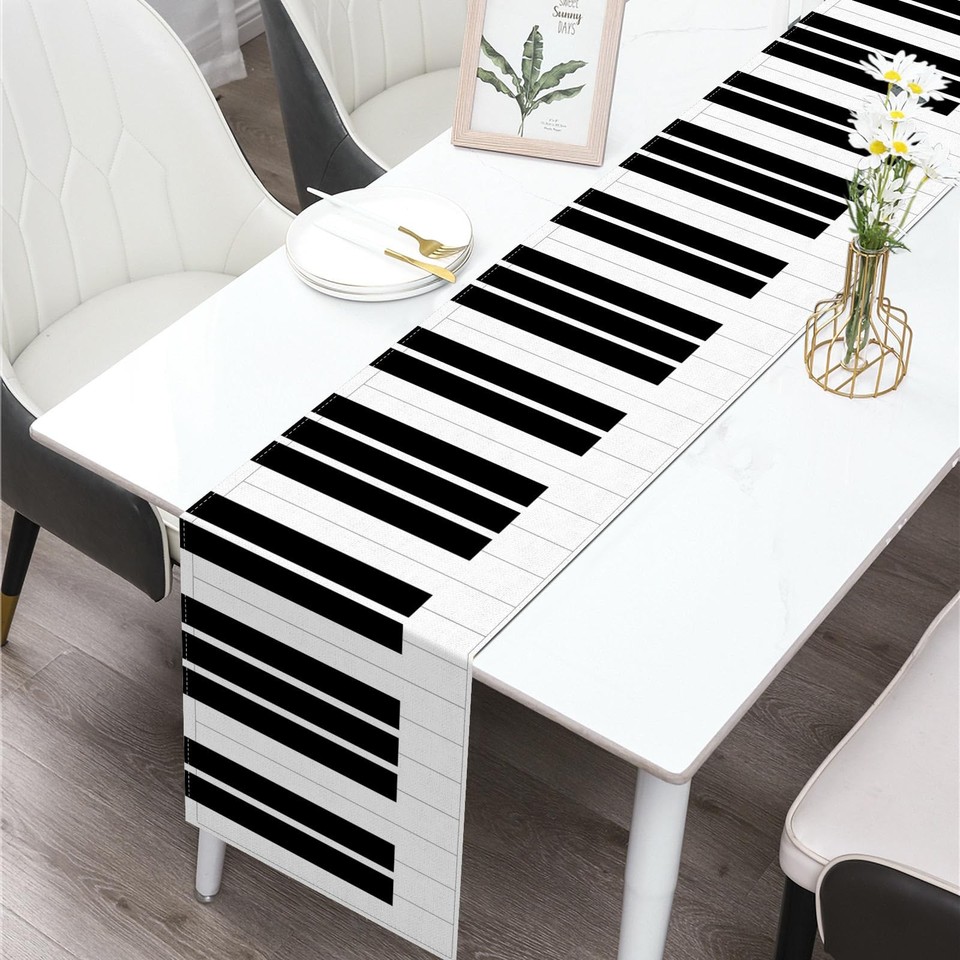 Piano Table Runner Musical Themed Party Decorations Entertainment ...