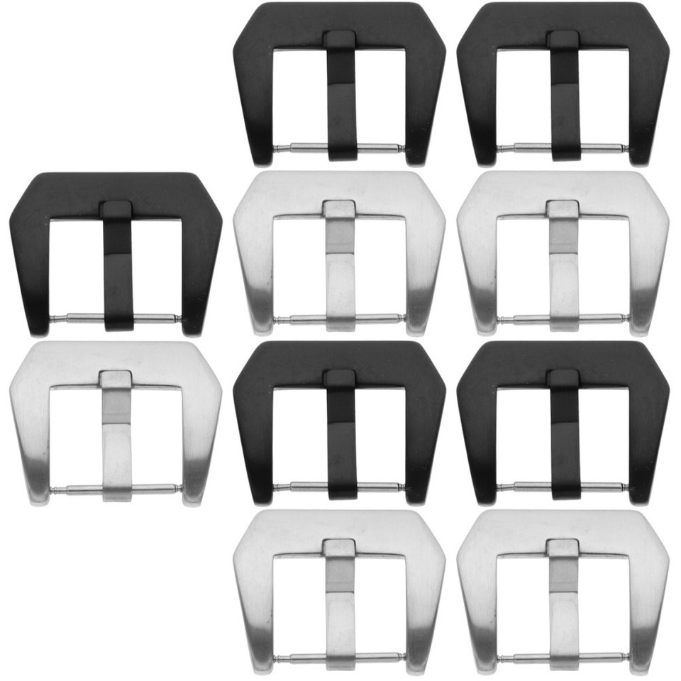 10 Pcs Stainless Steel Watch Buckles Watchband Replacement Buckles ...