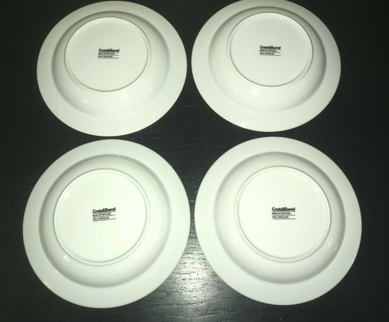(4) Crate & Barrel Spal Porcelain ROULETTE 9" Rim Soup Bowls | eBay