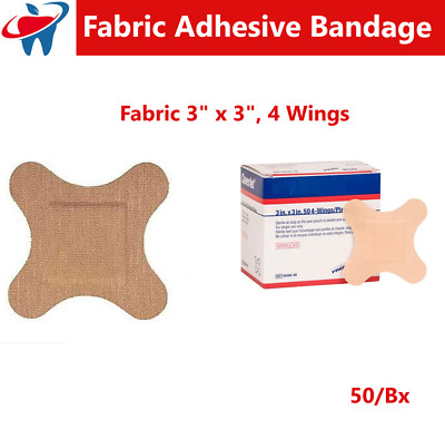 Fabric Bandaid Adhesive Bandages Band-Aid Strip 4-Wings 3" Wound ...