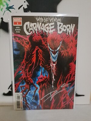 WEB OF VENOM CARNAGE BORN #1 MARVEL 2019 SIGNED BY DONNY CATES W/COA ...