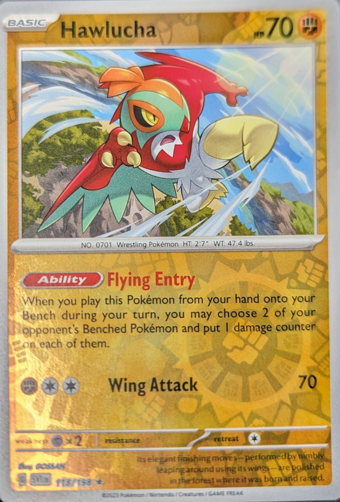 Hawlucha 118/198 SV01: Scarlet & Violet Base Set Holo for sale online ...