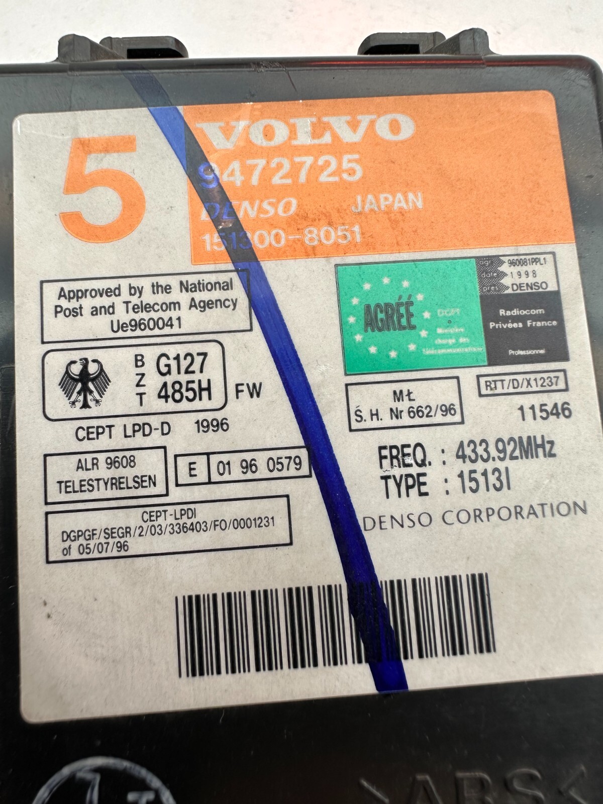 Volvo control module 9472725 1513008051 | eBay