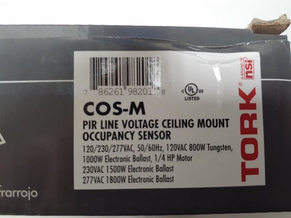 Tork COS-M PIR 360° Occupancy Sensor Line Voltage Ceiling Mount | eBay