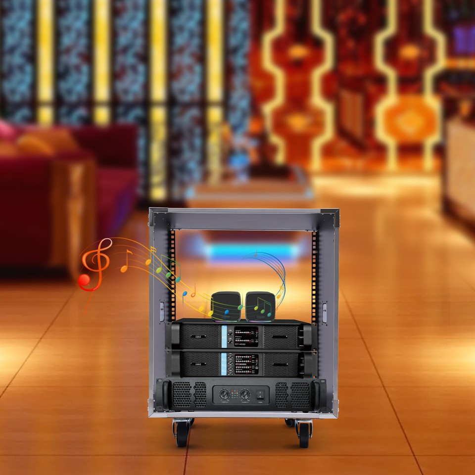 12U Cabinet Rolling Network Rack Audio Studio Video Telecom Equipment ...