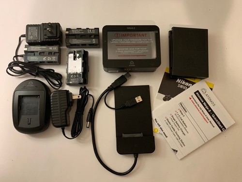 Atomos Ninja 2 Recorder Bundle W/ Chargers Battery Docking Station No ...
