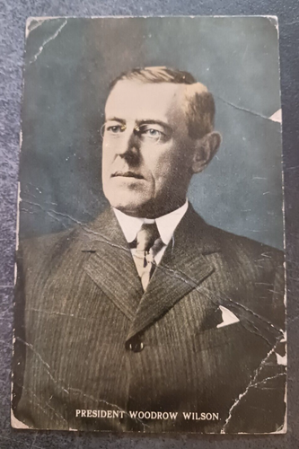 1918 postcard President Woodrow Wilson portrait photo posted | eBay