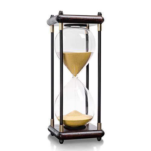 60Min Hourglass Sand Timer Wooden Sand Clock Table Decorative Wooden ...