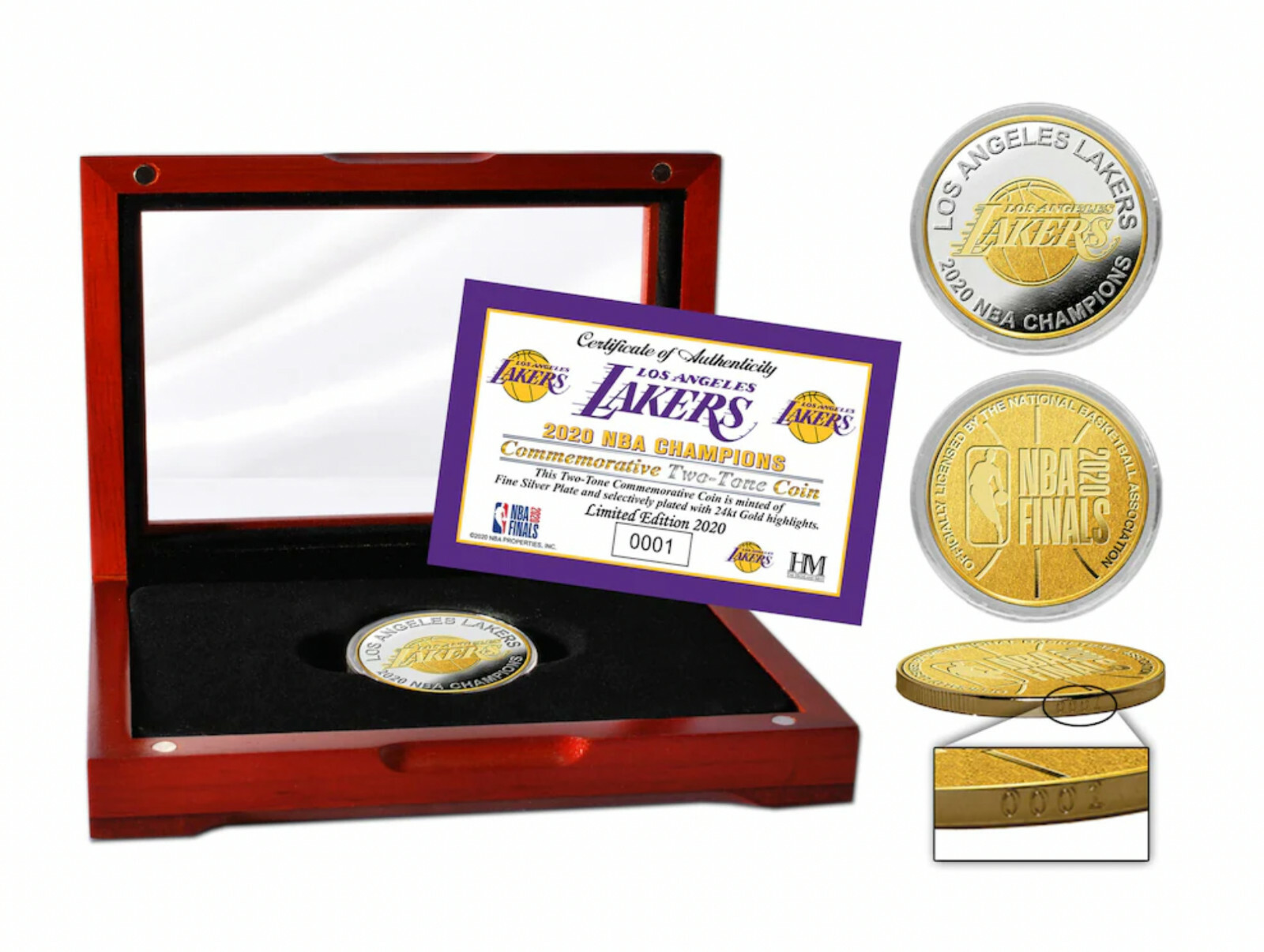 Los Angeles Lakers/Lebron James Highland Mint 2020 NBA Finals Champions ...