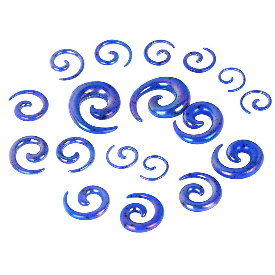 36PCs Spiral Ear Stretching Kit Tapers Plug Tunnel Stretcher Earring ...