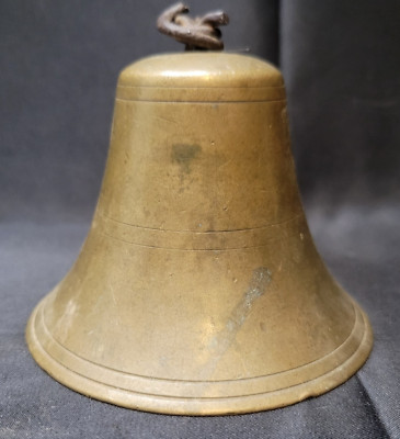 Brass Bell 3 1/2 inches round with clapper complete Vintage Primitive ...