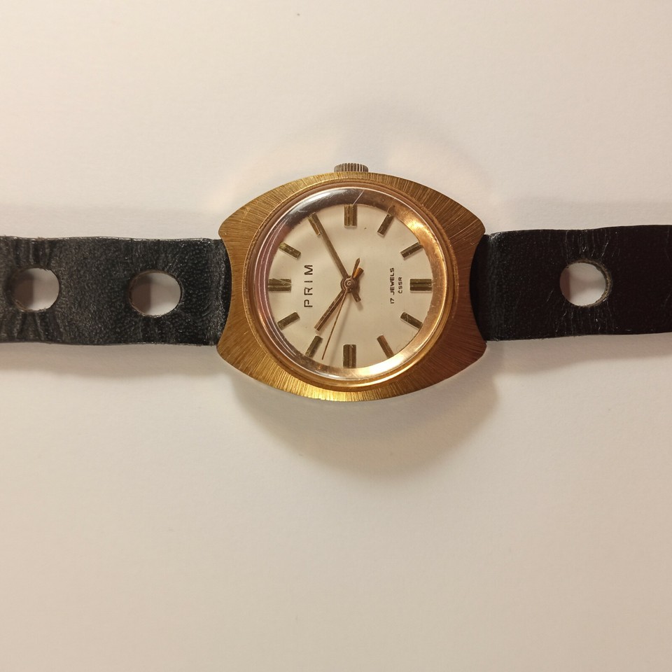 Great condition Prim Watch with original leather strap Mechanical Hand ...