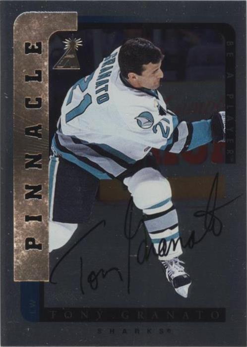 1996-97 Pinnacle Be A Player - Tony Granato #142 Silver Autographs (AU ...