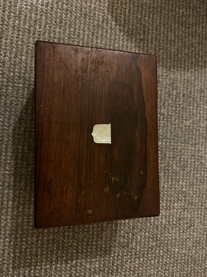 victorian rosewood mahogany vanity box with Hidden compartment partial ...