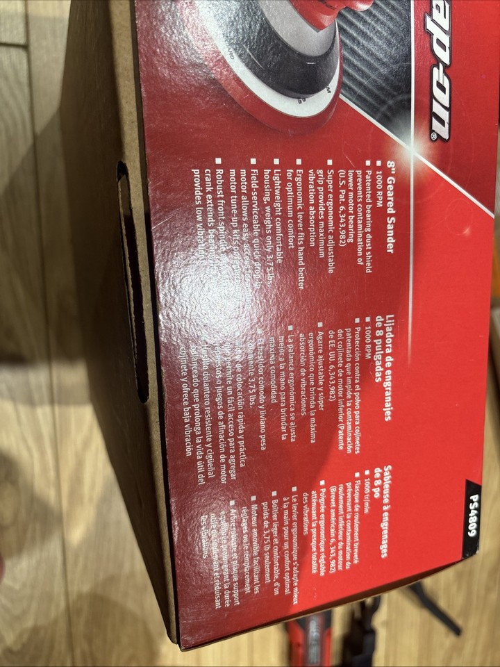 *New* Snap On Tools Air Pneumatic 8" Geared Adjustable Grip Sander ...