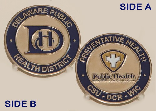 Delaware Public Health District Preventative Health Challenge Coin #3 ...